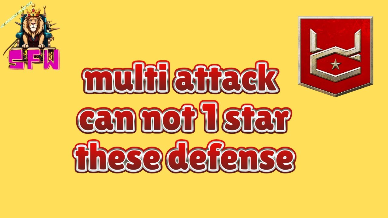 war commander multi attack can not 1 star these defense - YouTube