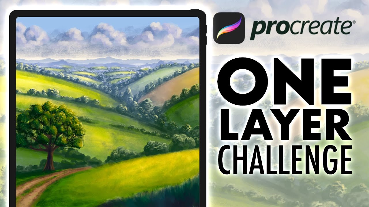 1 Layer challenge - Procreate tutorial 174 - YouTube