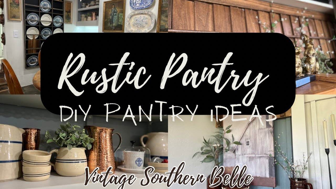 Our Rustic Pantry/ DIY Pantry Shelves / Rustic Pantry Ideas/Rustic Food ...
