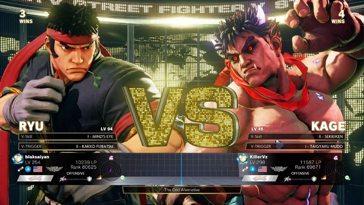 SFV CE blaksaiyan : Ryu vs Kage - Ggs KillaVz, Sayian power! - YouTube