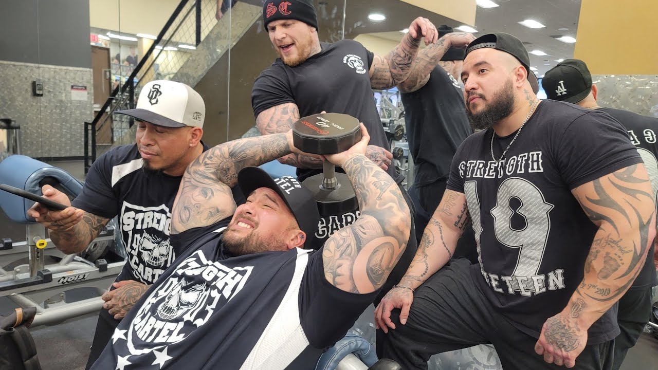 LAZY BOY WORKOUT IN LOS ANGELES WITH THE STRENGTH CARTEL HEAVY HITTERS ...
