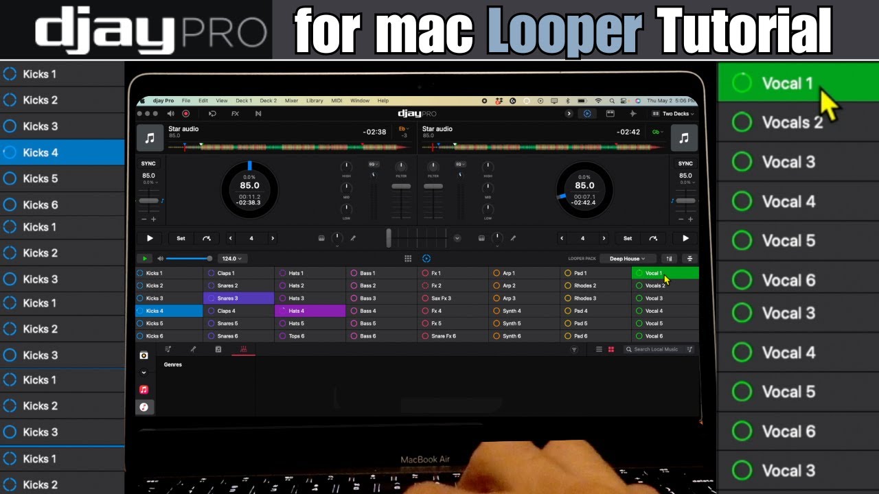 Djay Pro for Mac Looper Tutorial - YouTube