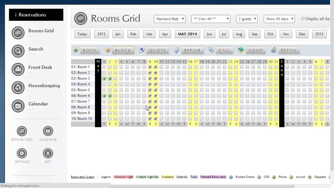 Rooms Grid: How to quickly select multiple nights / rooms - YouTube