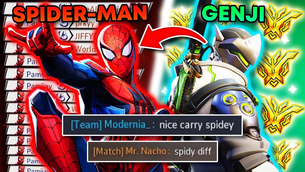 When a 3000+ Hour Top 500 Genji Main Plays Spider-Man in Marvel Rivals ...