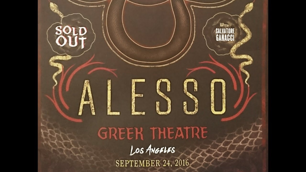 Alesso - live at Greek Theatre - September 26, 2016 - Alesso World Tour ...