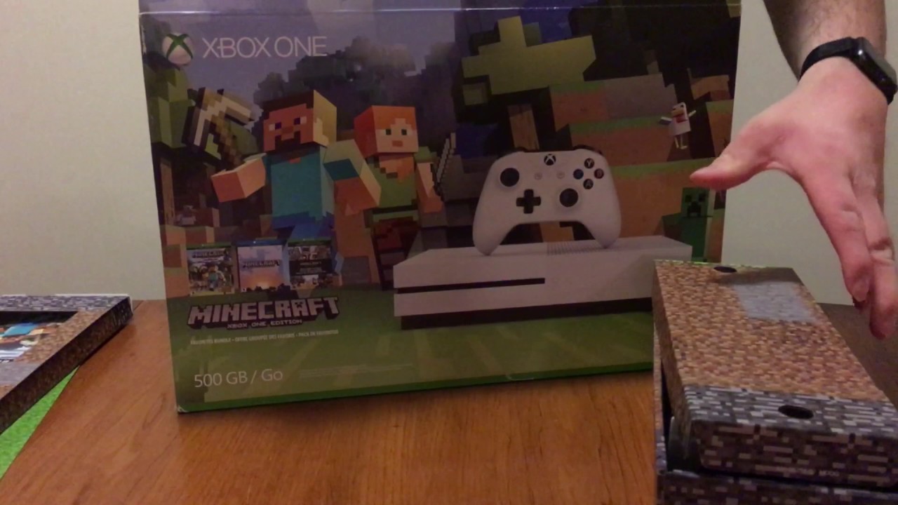 Unboxing: Xbox One S Minecraft Favorites Bundle - YouTube