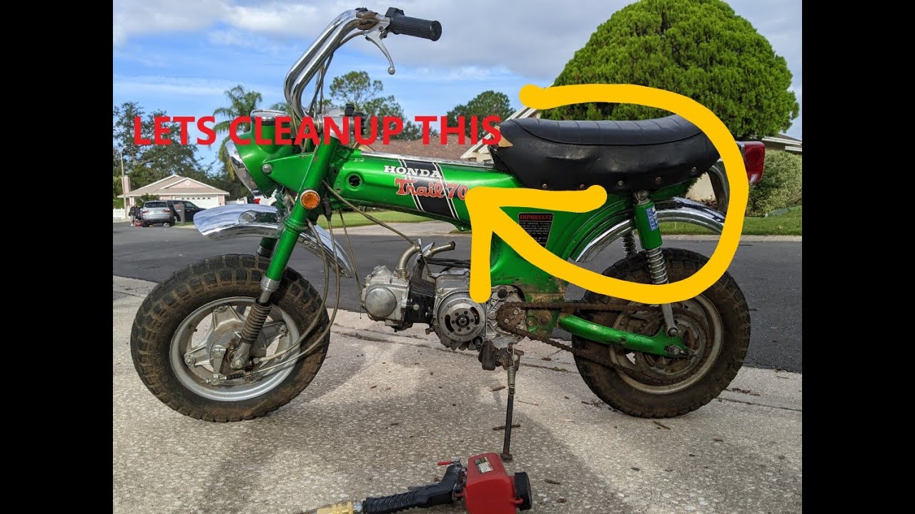 1970 Honda CT70H Candy Emerald Green Cleanup & Repairs - CT70 Mini ...