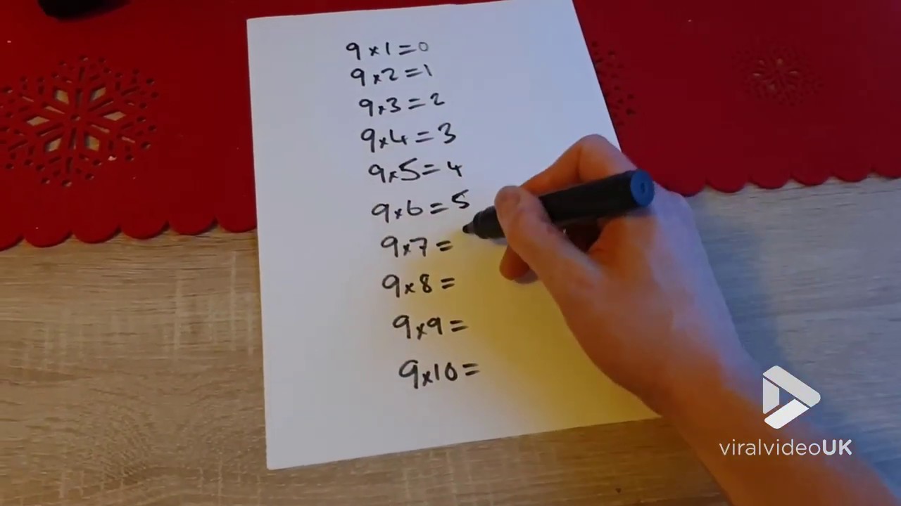 9 Times Table Trick Viral Video UK YouTube 9 Times Table Trick Viral Video UK YouTube
