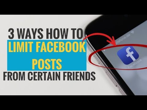 3 Ways How to Limit Facebook Posts from Certain Friends - YouTube