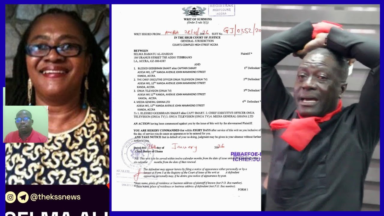 JUST IN!! Captain Smart sued for GHC 10M ....as well as media general ...