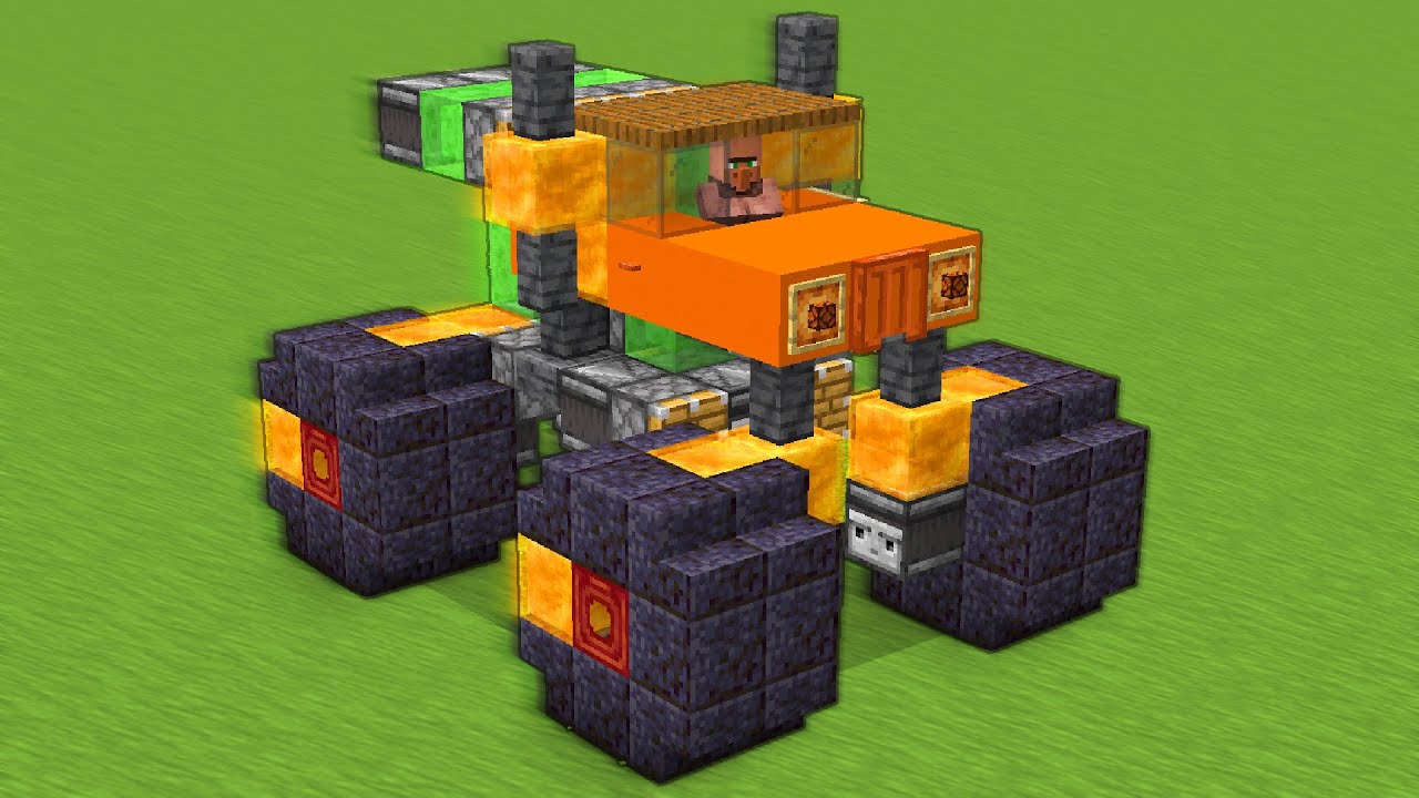 How to build a WORKING MONSTER TRUCK in Minecraft 1.20? *Redstone ...