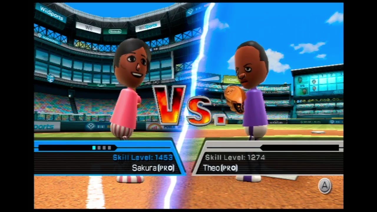 Wii Sports - Baseball - Sakura vs Theo - YouTube