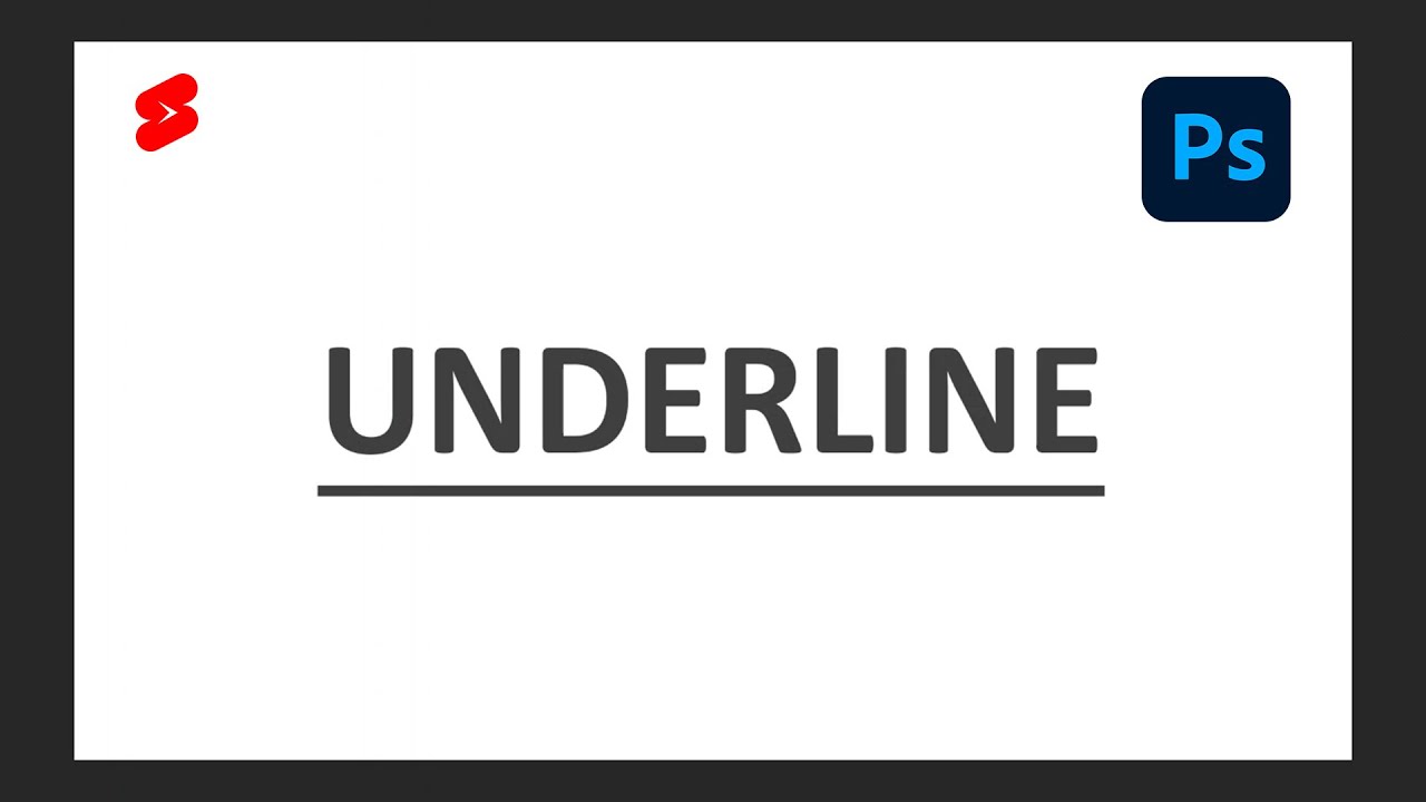 Underline Text in Photoshop - YouTube