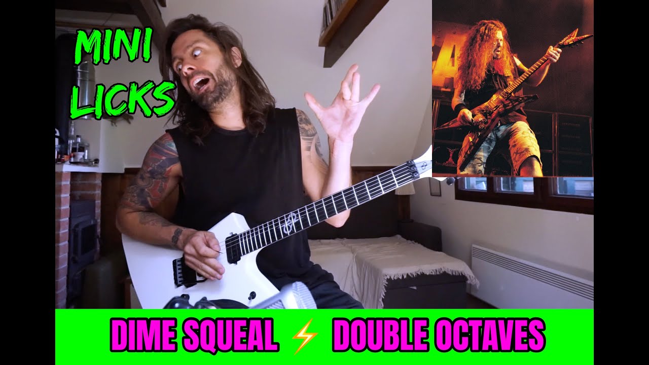MINI LICKS #20 🔥 Dime Harmonic Squeal ⚡ 1 SQUEAL 2 OCTAVES 🔥 Dimebag ...