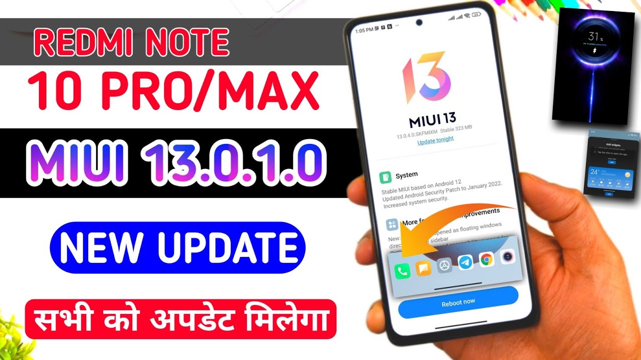 Redmi Note 10 Pro/Max New Update Miui 13.0.1.0 With Mi Dailer, Widgets ...