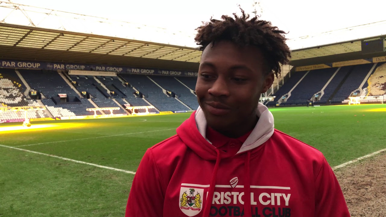 Antoine Semenyo reaction | Preston North End 1-1 Bristol City - YouTube