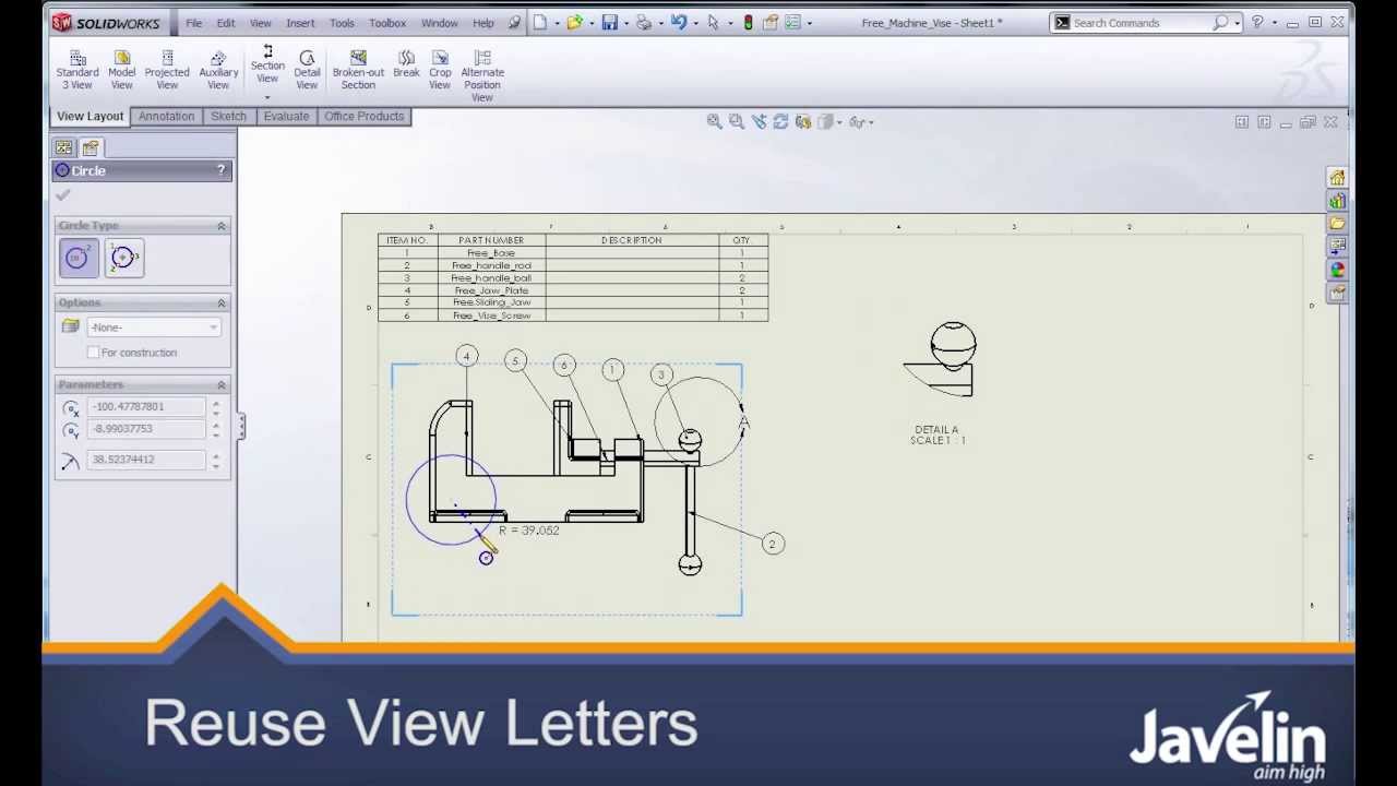 SolidWorks Drawings: Reuse View Letters - YouTube