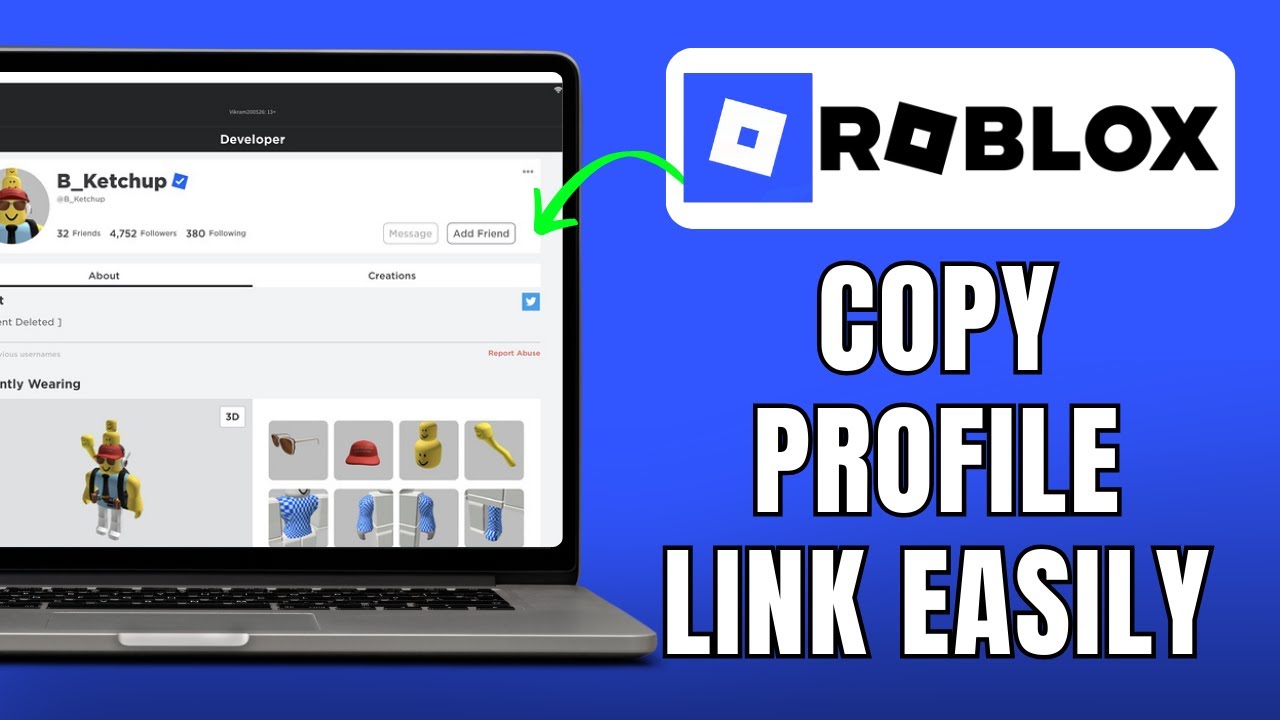 How To Copy Roblox Profile Link PC | Copy the Link of Your Roblox ...