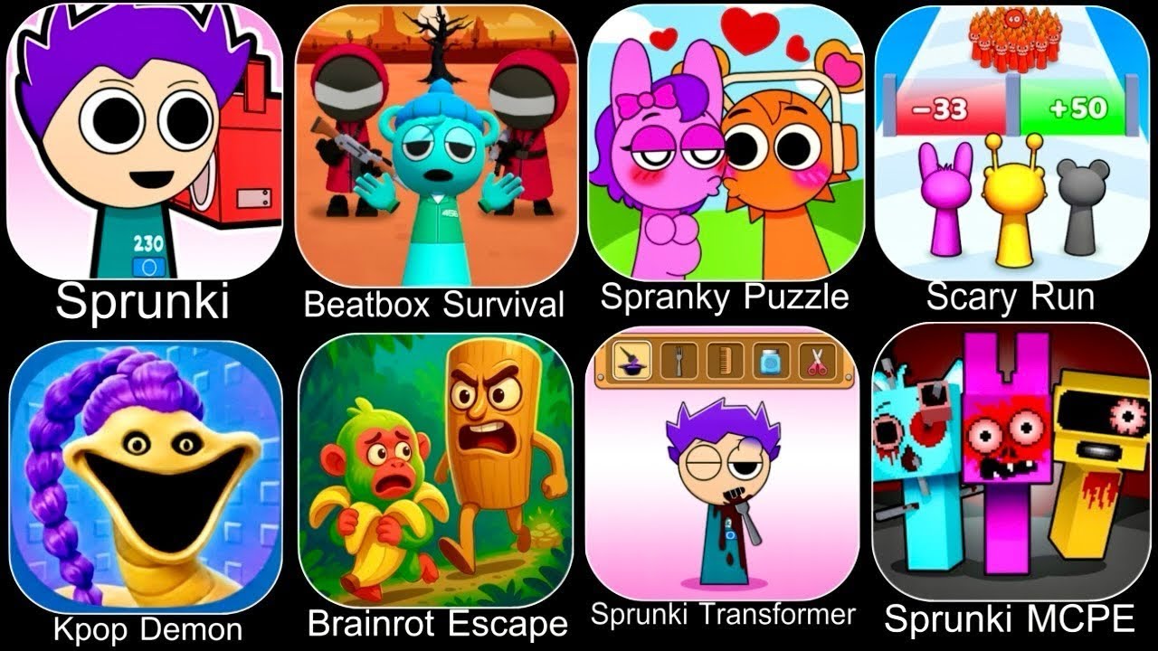 Roblox, Spranky Survival, Beat Duet,Scary Run,Spranky Transformer ...