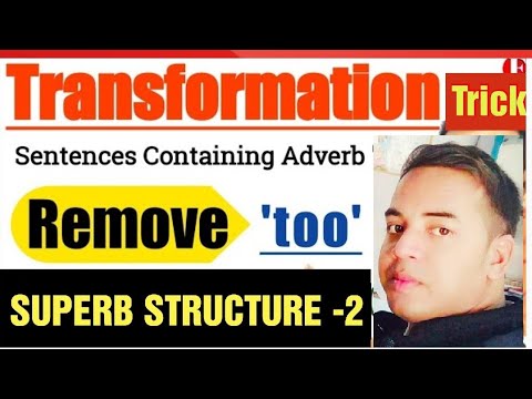 Remove too || Transformation || English Grammar || Part - 2 || Superb ...