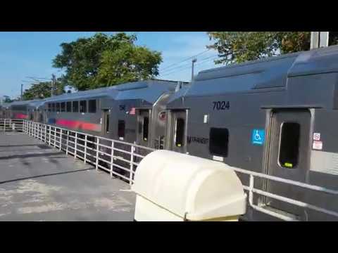 NJ Transit North Jersey Coast Line Trains at Long Branch - YouTube