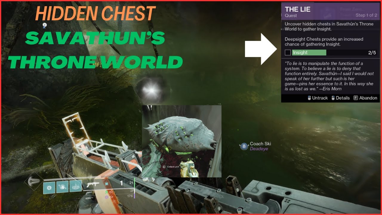 Destiny 2 - Uncover Hidden chests in Savathun's Throne World to Gather Insight | The Lie Quest ...