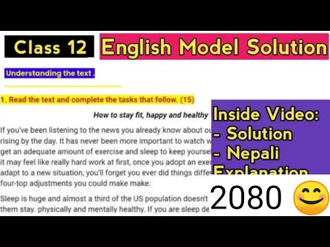 class 12 english model question 2079 || neb class 12 model question ...