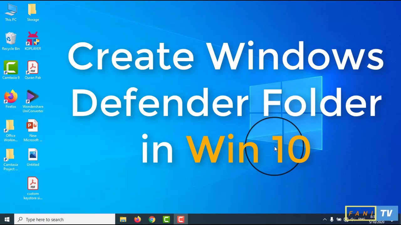 Create Windows Defender Folder in Win 10 - YouTube