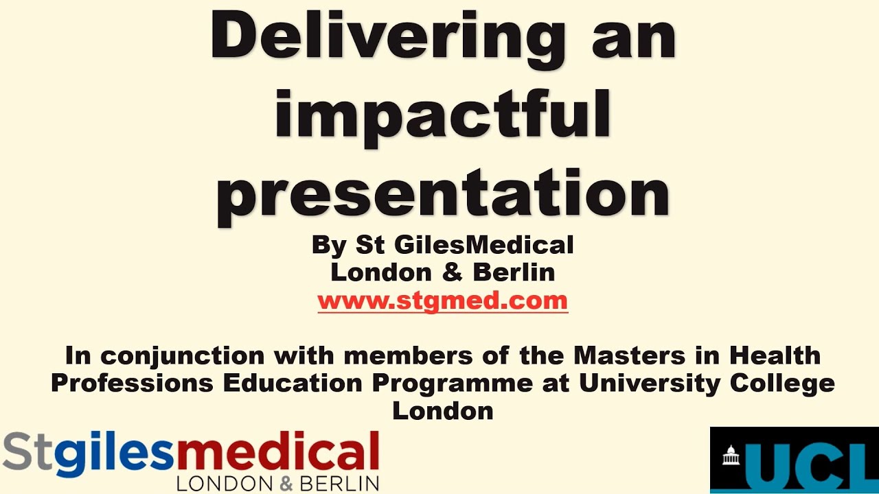 Delivering an impactful presentation - YouTube