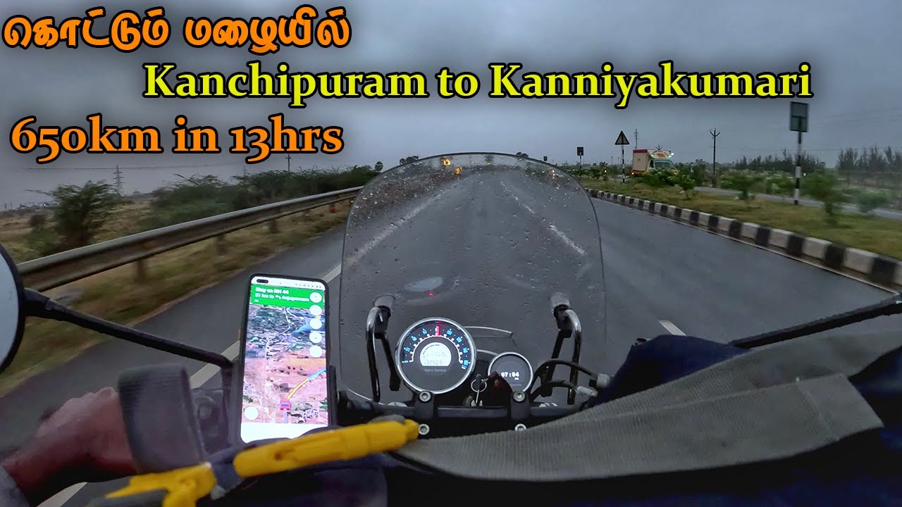 Kanchipuram to Kanniyakumari Bike ride , 650km in 13hrs , Ganesh Raghav - YouTube