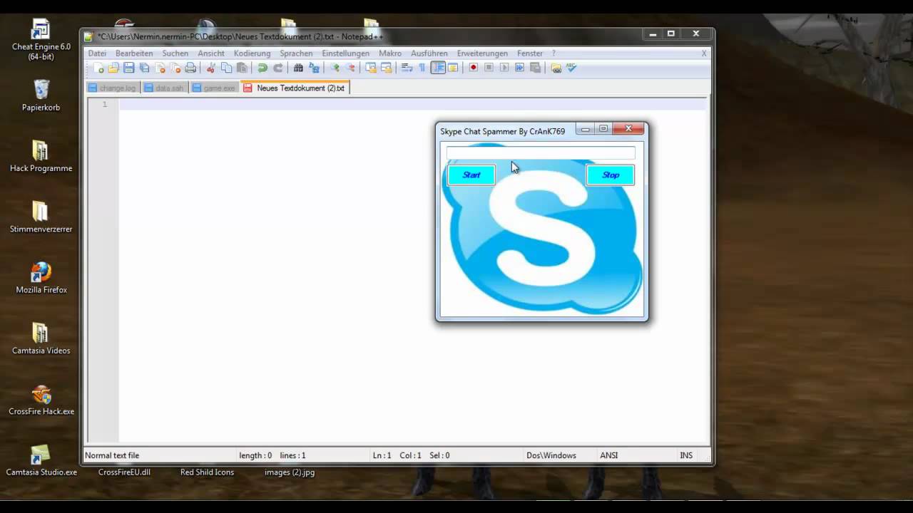 Skype Chat Spammer - YouTube