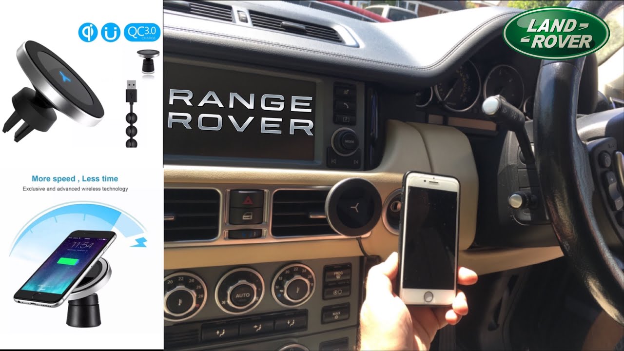 Range Rover L322 - Qi Wireless Charger Mount - YouTube