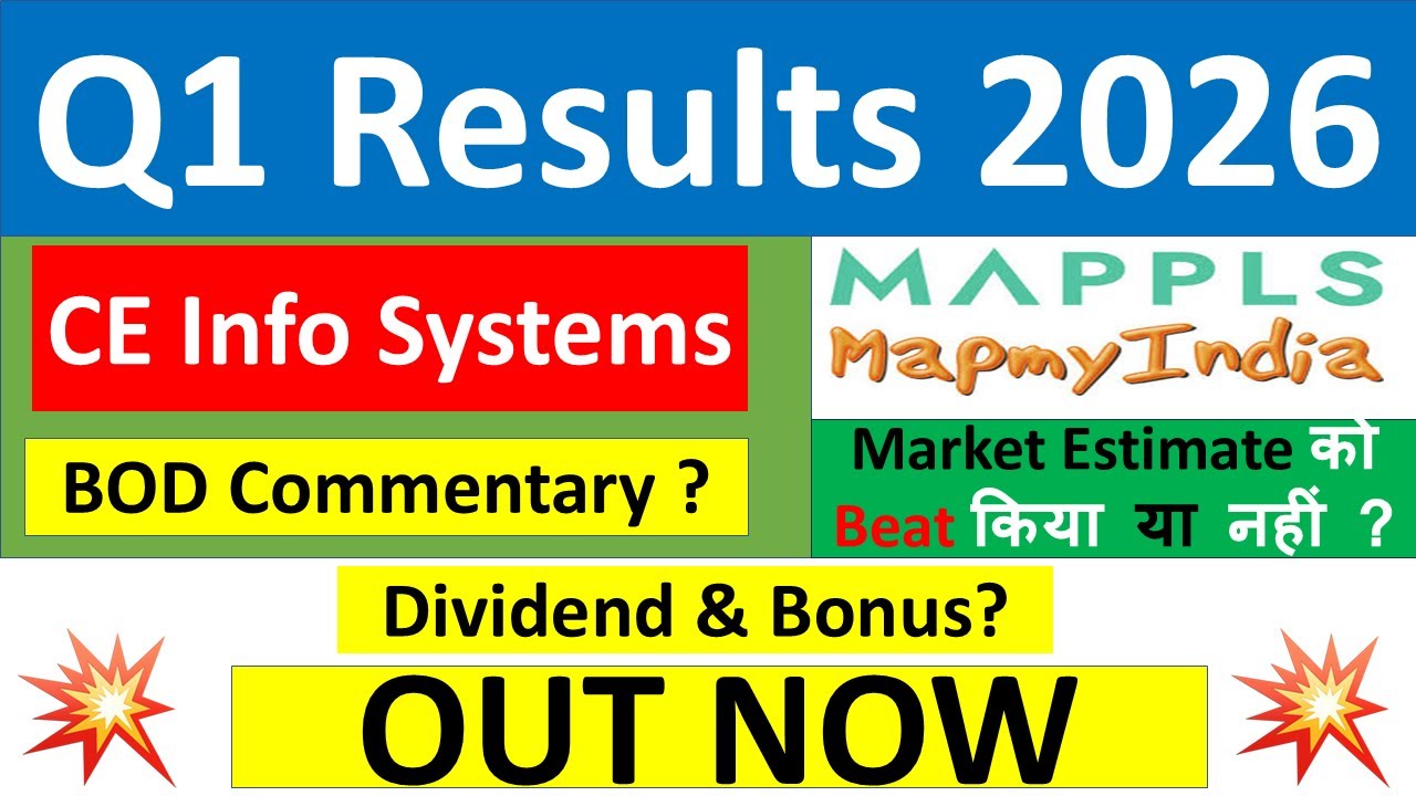 CE INFO SYSTEMS Q1 results 2026 | MAPMYINDIA results today | CE INFO ...