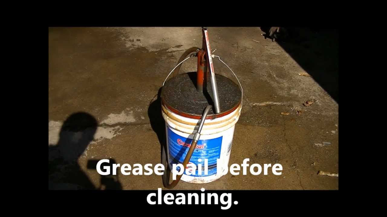 Heavy Grease Removed from Grease Pail - YouTube