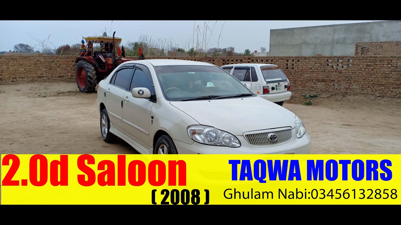 Toyota Corolla 2008 | 2.0d Saloon Full detailed Review Pakistan | By ...