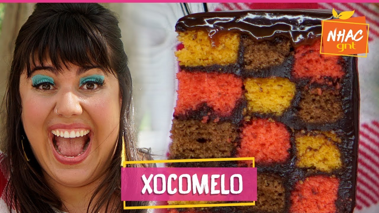 Bolo xadrez de chocolate com caramelo salgado | Raíza Costa | Rainha da ...