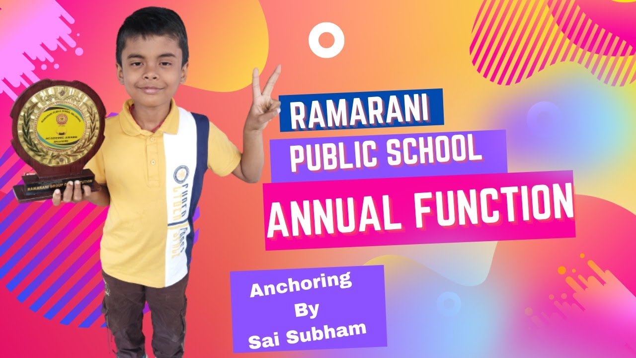 Ramarani Public School 🏫 Annual Function 2023| Sai Subham Nayak Anchoring - YouTube