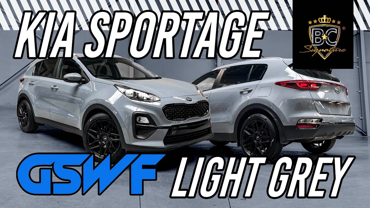 KIA SPORTAGE wrapped in "nardo grey" GSWF LIGHT GREY - YouTube