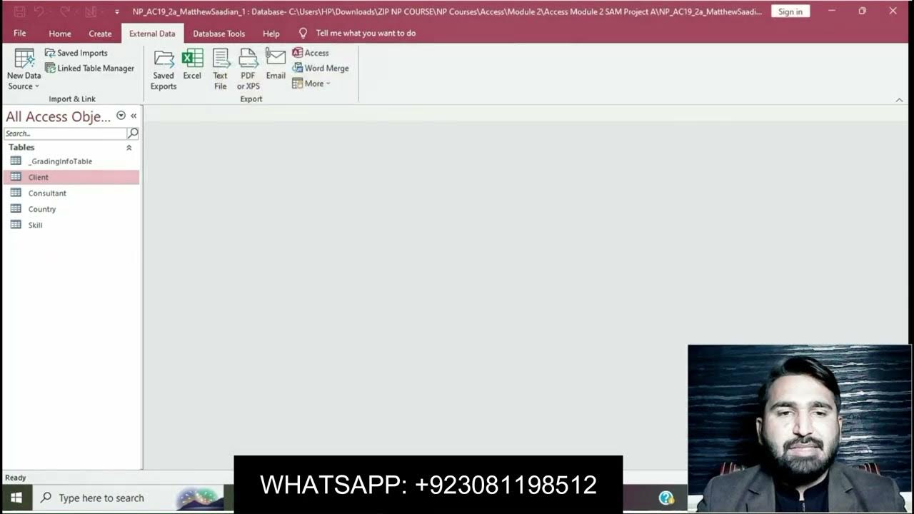 Access 2019 Module 2 SAM Project 1a | NP_AC19_2a | Module 2 SAM Project 1a - YouTube
