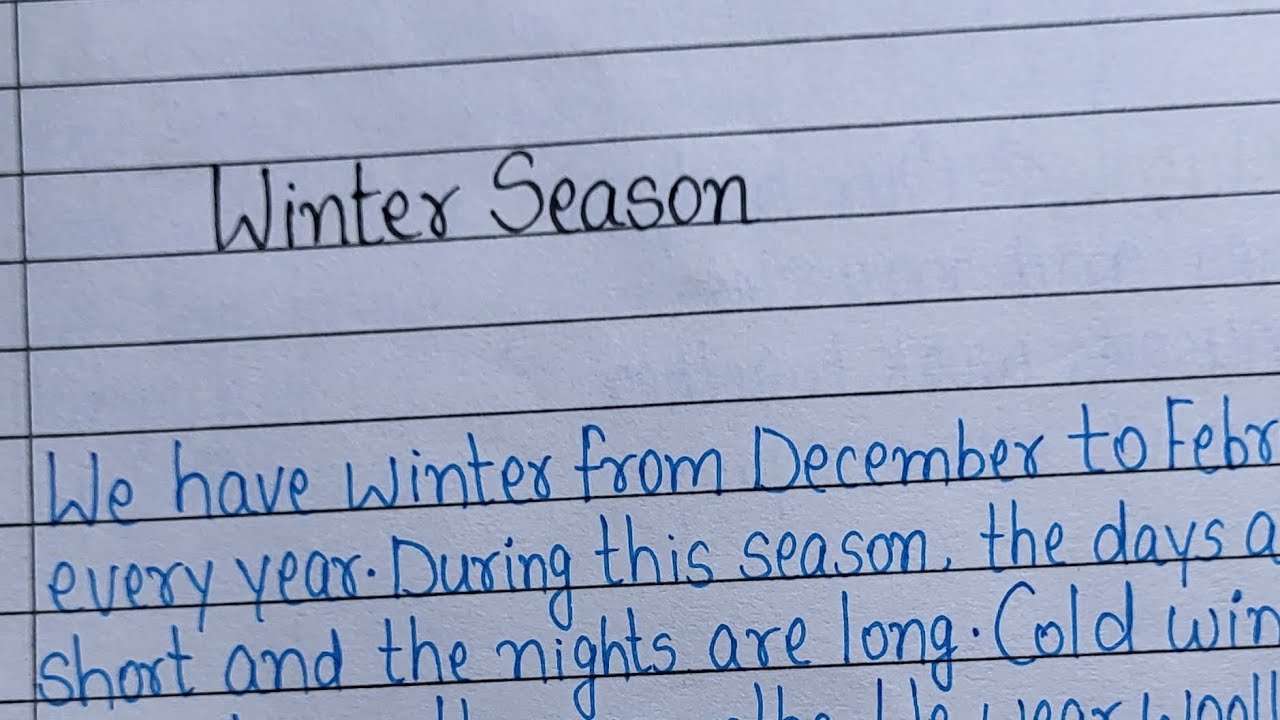 Winter Season Essay l Short essay on Winter Season in English l ...