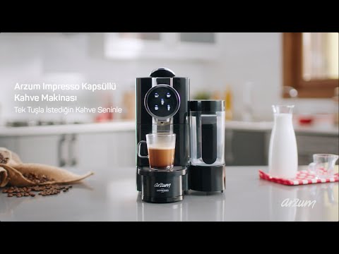 Tek tuşla istediğiniz kahve sizinle! Arzum Impresso Kapsüllü Kahve Makinesi ile tanışın!