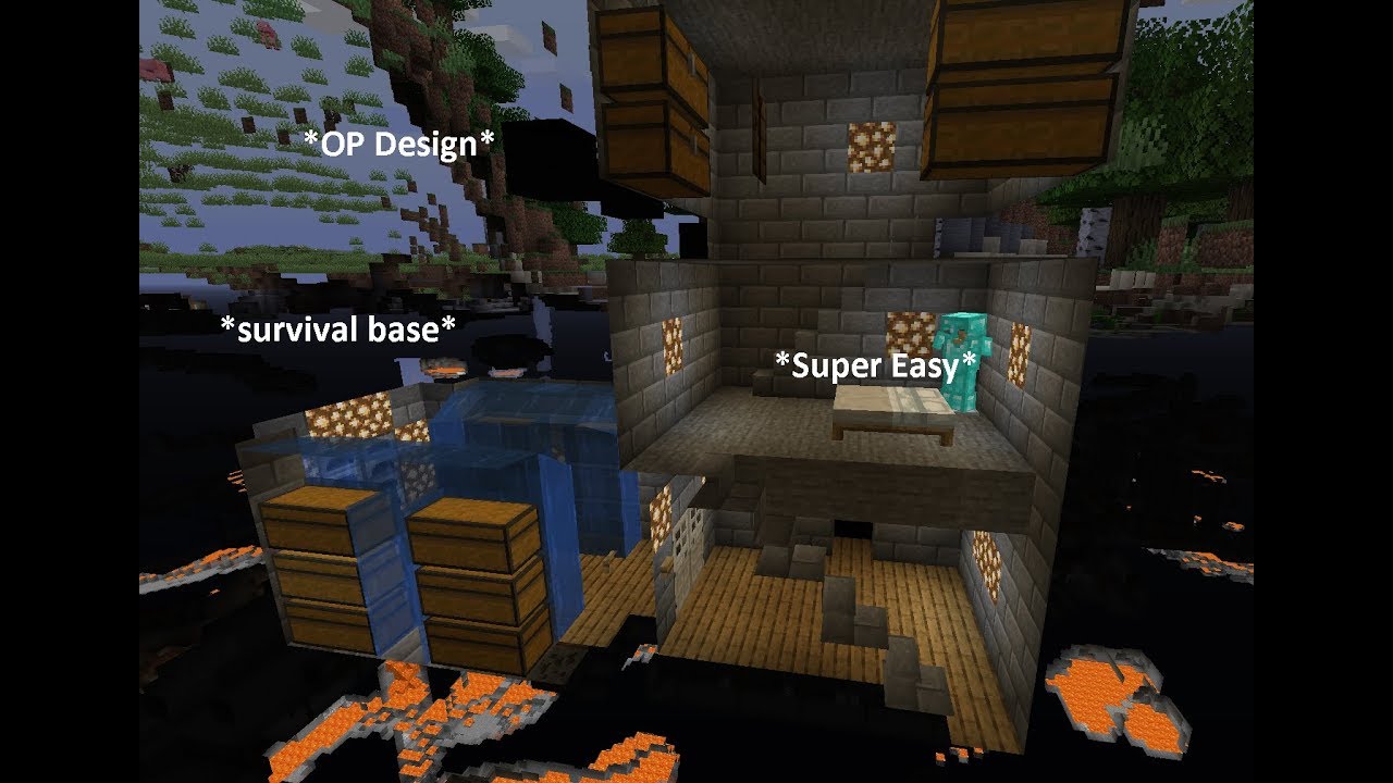 Minecraft Survival base (super easy)(timelapse) - YouTube