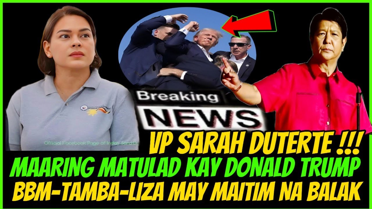 LAGOT NA!! VP SARAH DUTERTE MAARING MATULAD KAY TRUMP !! BBM-LIZA-TAMBA PLANADO !! - YouTube