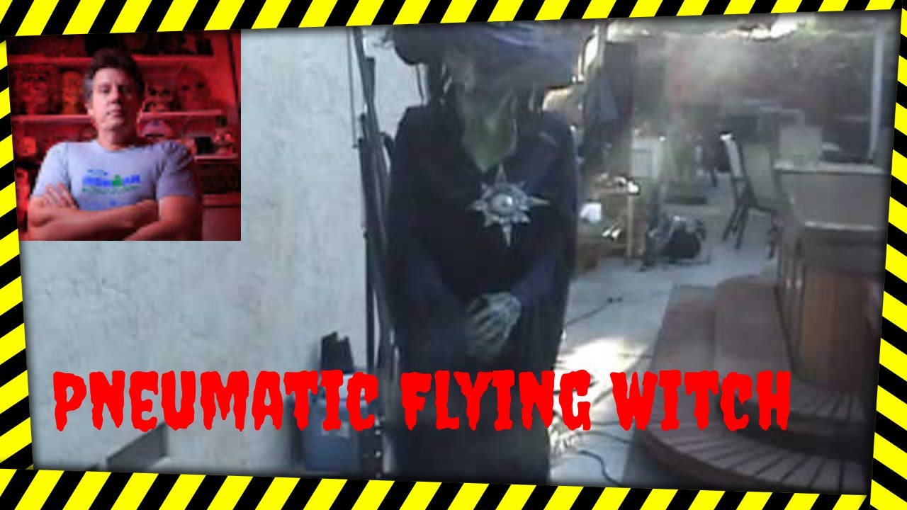 Pneumatic Halloween Prop, the Flying Witch - YouTube