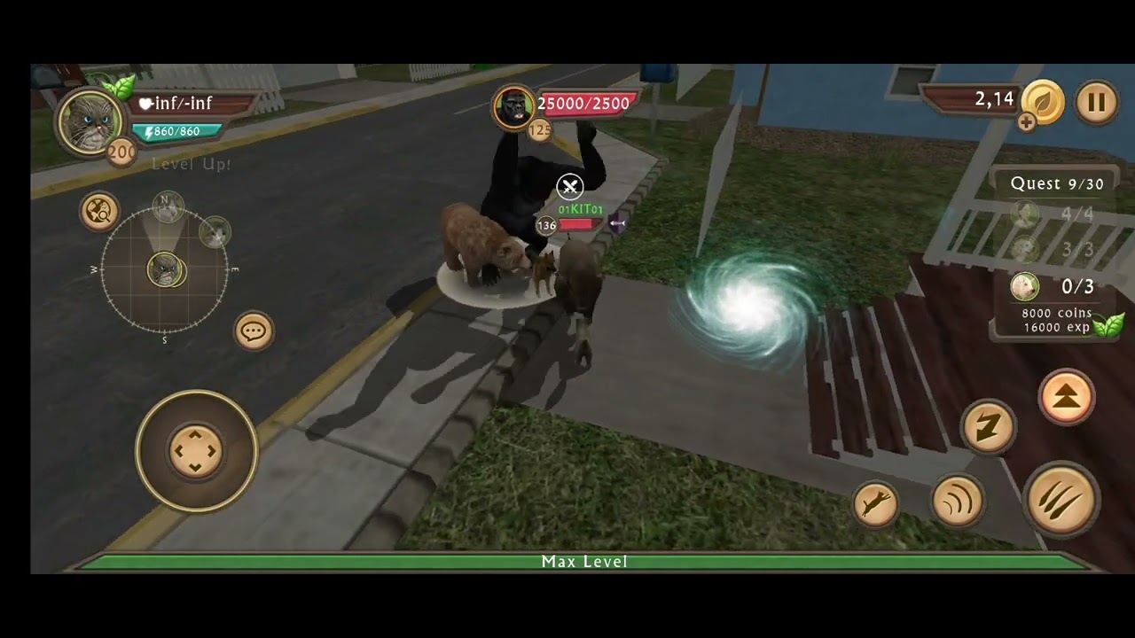 Cat Sim - Bear, Bison, Shepherd and Gorilla at The House - YouTube