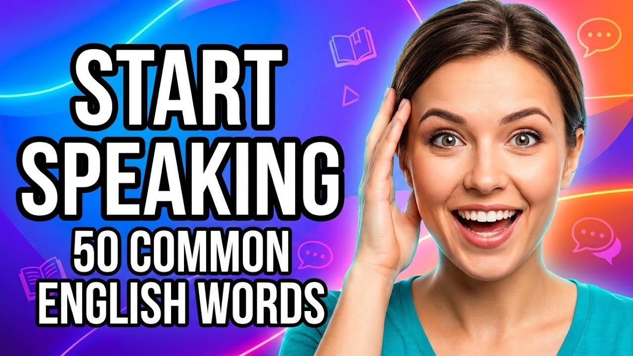 Learn 50 Common English Words for Beginners | Easy English Lesson - YouTube