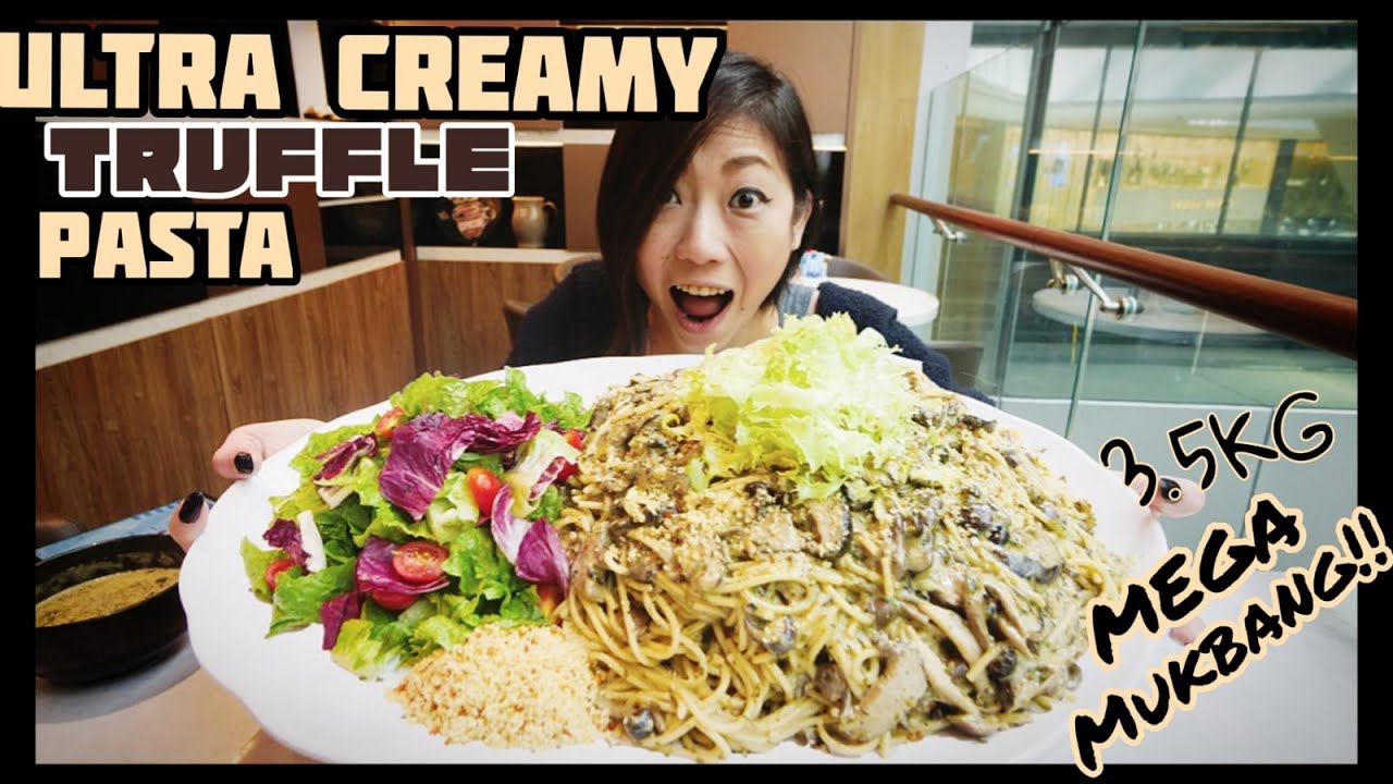 3.5KG OF ULTRA CREAMY TRUFFLE PASTA MUKBANG! - YouTube