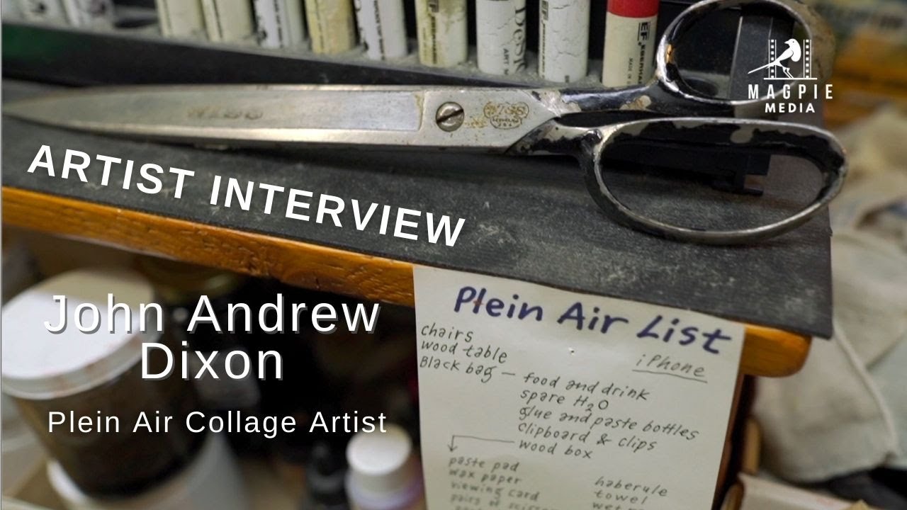Interview with plein air collage artist John Andrew Dixon - YouTube