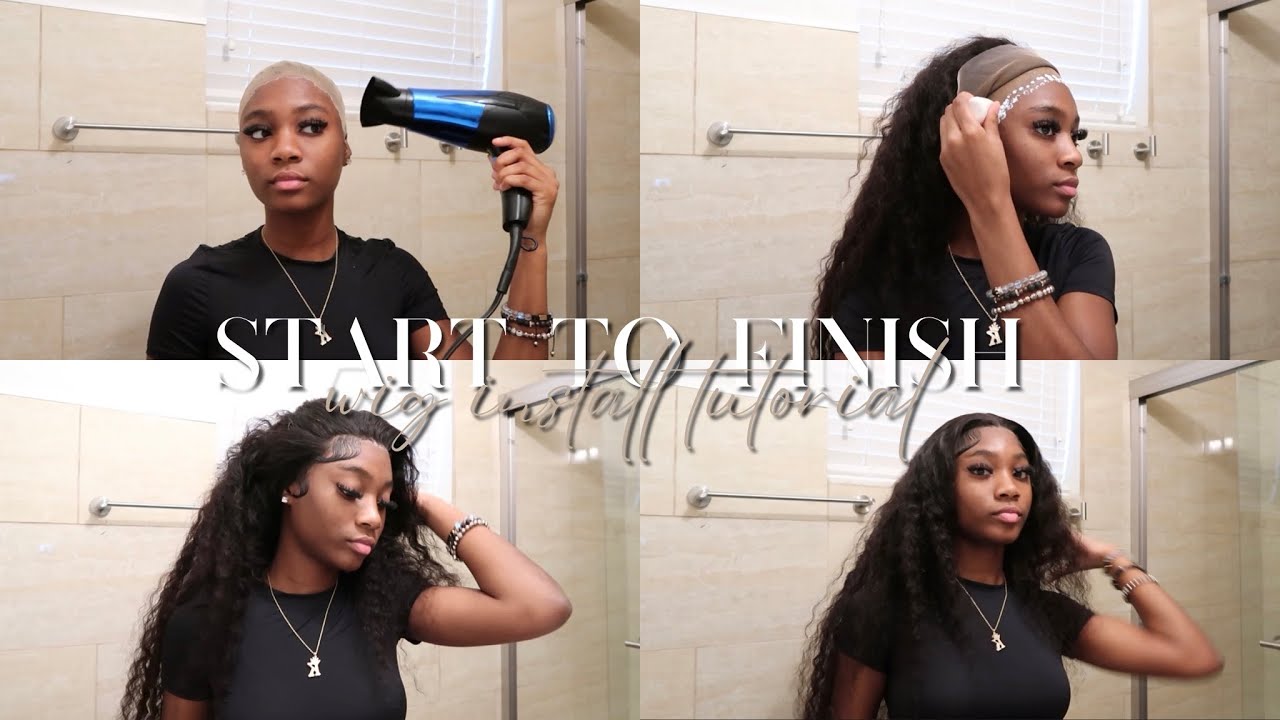 detailed deep wave 28” wig install tutorial | beginner friendly af! | ashimaryhair - YouTube