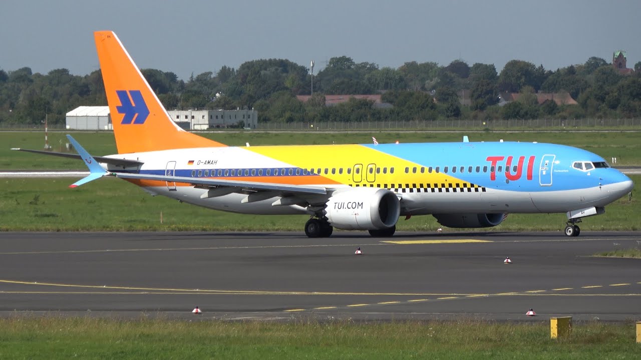 TUI B737MAX8 STUNNING ‘50 YEARS-HAPAG LLOYD LIVERY’ AT DÜSSELDORF ...